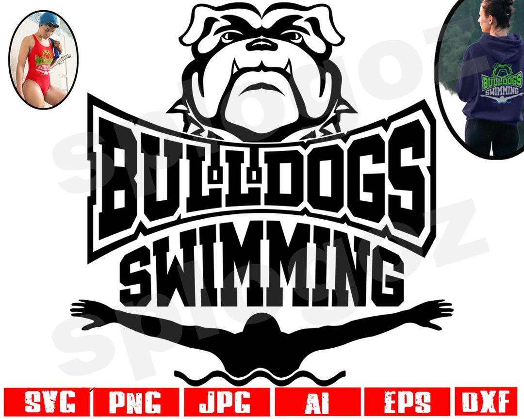 Bulldogs Swimming Svg Bulldog Swimming Svg Bulldogs Swimming Png ...