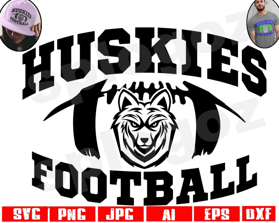Huskies Football Svg Husky Football Svg Huskies Football Png Husky ...