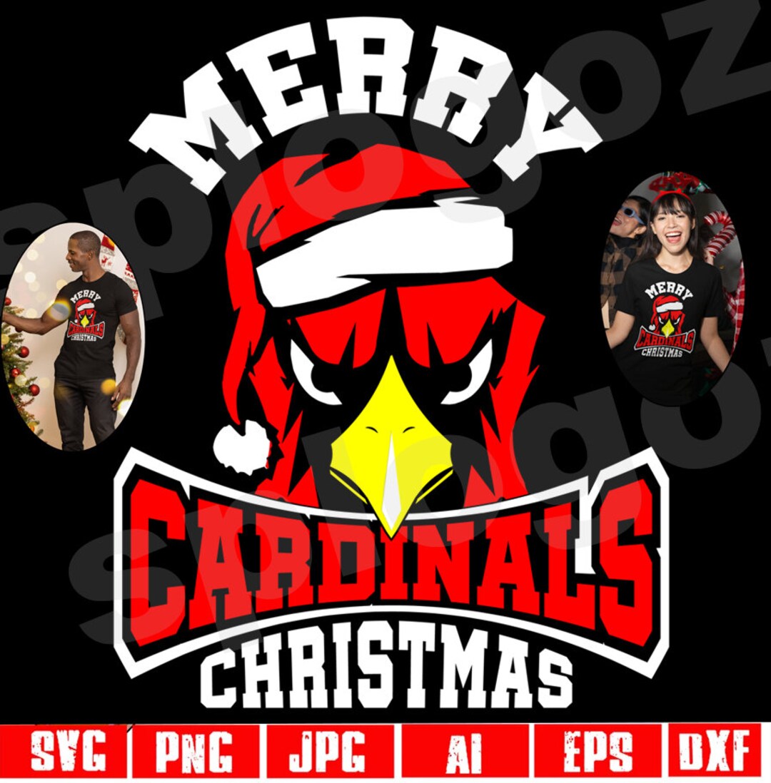 Cardinals Christmas Svg Cardinals Svg Cardinals Christmas Shirt Merry ...