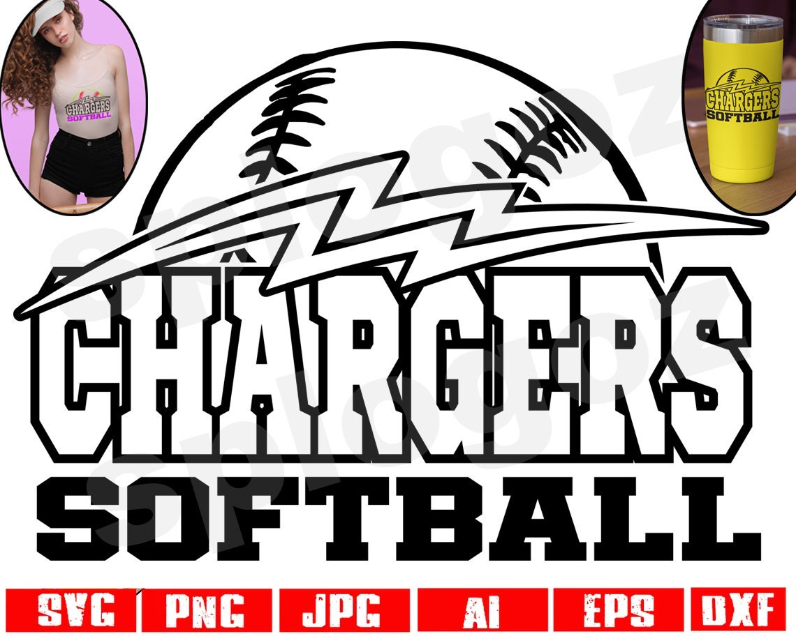 Chargers Softball Svg, Charger Softball Svg, Chargers Svg, Charger Svg ...