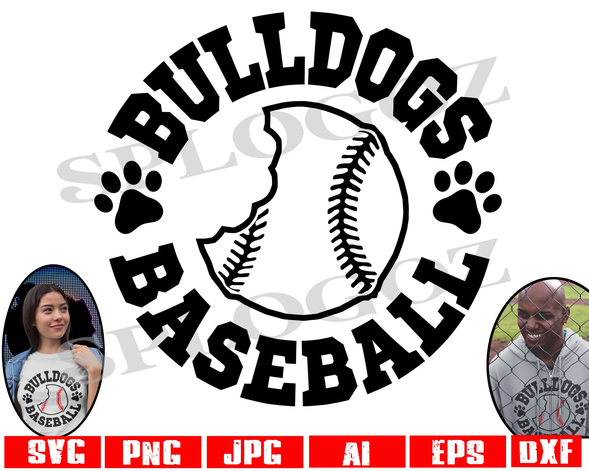 Bulldogs Baseball SVG/PNG Digital Drawing & Illustration Art ...