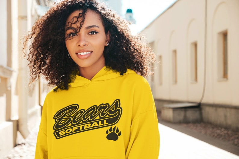 Bears Softball Svg, Bear Softball Svg, Bears Svg, Bear Svg Silhouette ...