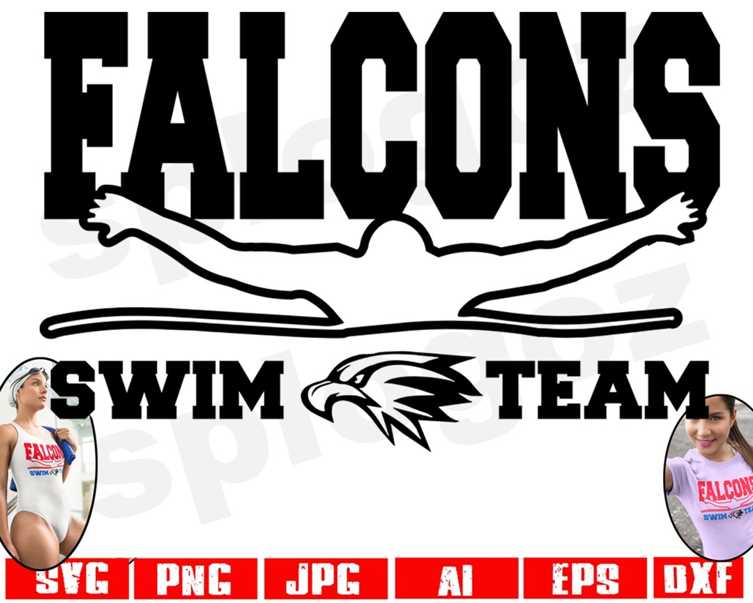 Falcons Swim Team Svg, Falcons Swimming Svg, Falcons Swim Svg, Falcon ...