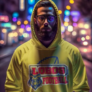 Lobos Football Svg School Mascot Design Lobo Football Svg School Spirit ...