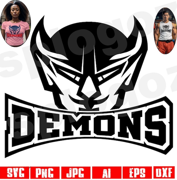 Old School Dodge Demon Logo Svg Dxf Cut File Etsy