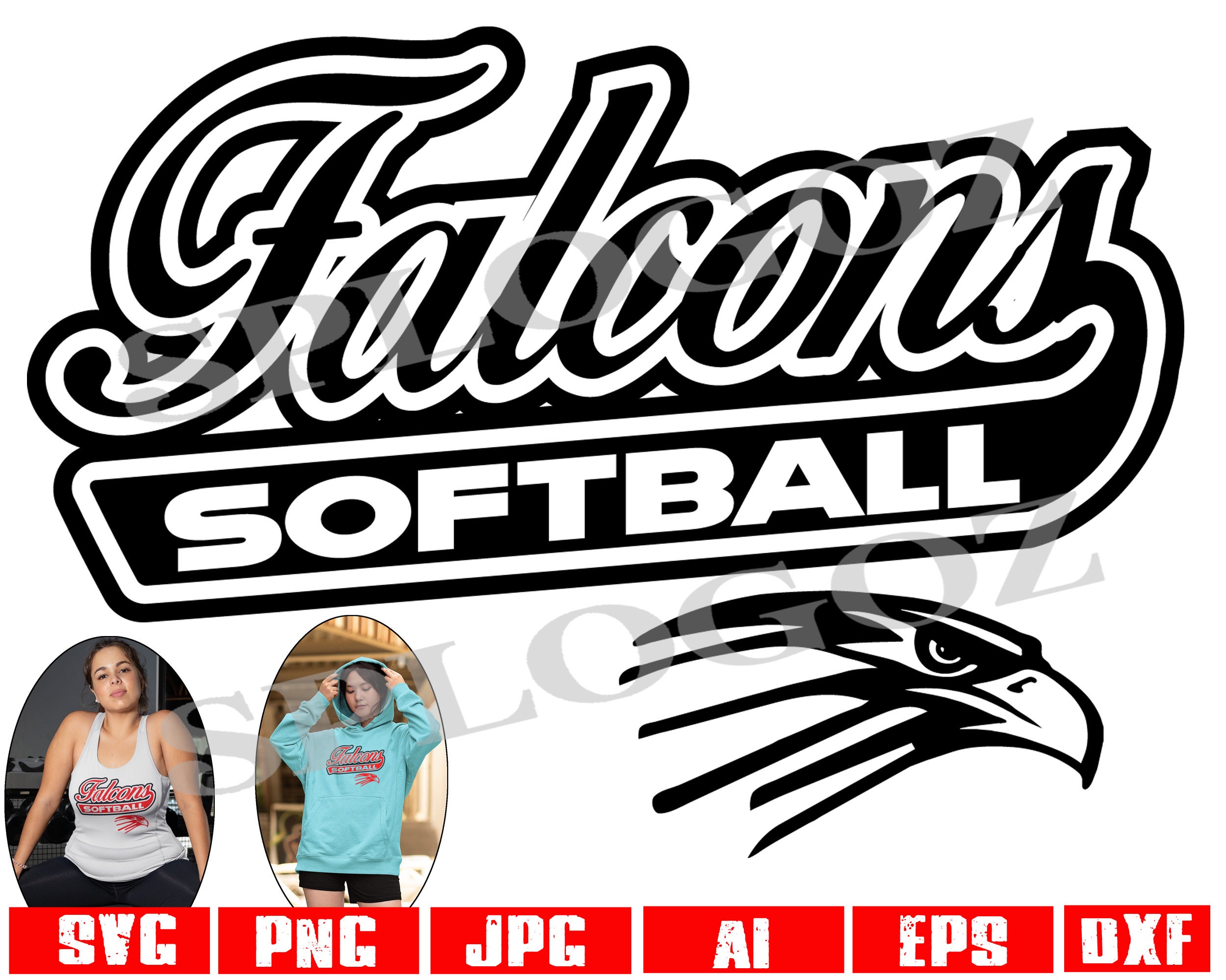 Falcons softball svg Falcon softball svg Falcon svg Falcons | Etsy España