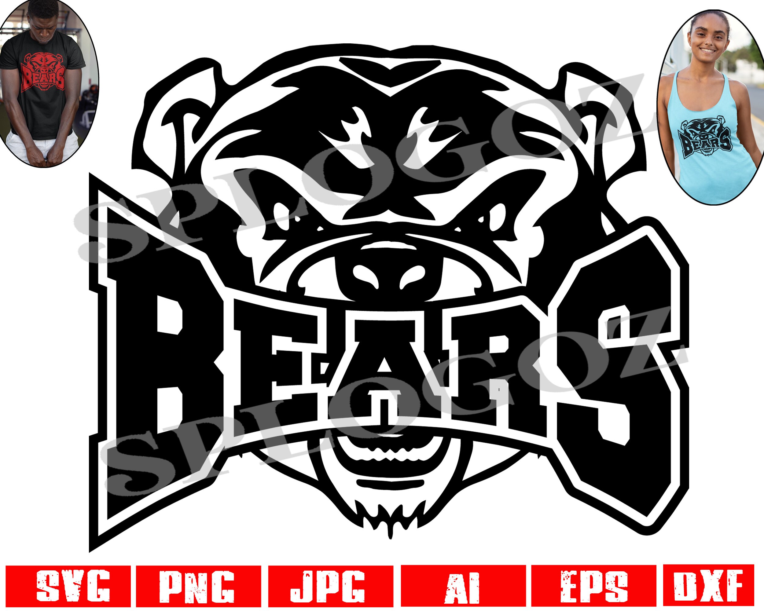 Bears Svg Bear Svg Bears Png Bear Png Sports Sports - Etsy