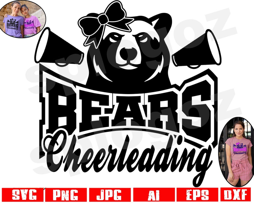 Bears Cheerleading Svg Bear Cheerleading Svg Bears Cheerleading Png ...