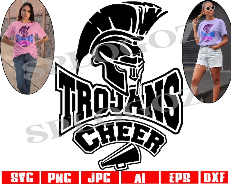Trojans Cheerleading Svg. Trojan Cheerleading Svg Trojans - Etsy
