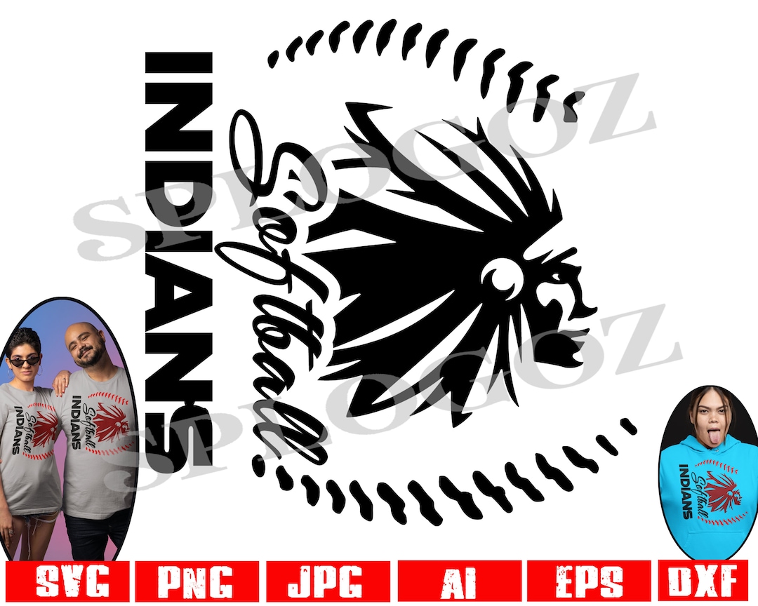 Indians Softball Svg, Indian Softball Svg, Indians Svg, Indian Svg ...