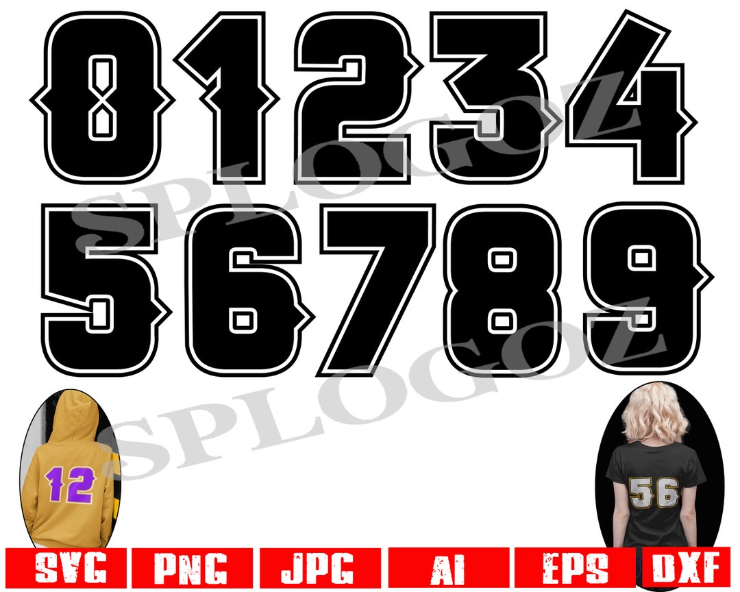 Sports Jersey Svg, Baseball Numbers Svg, Sports,cricut Silhouette ...