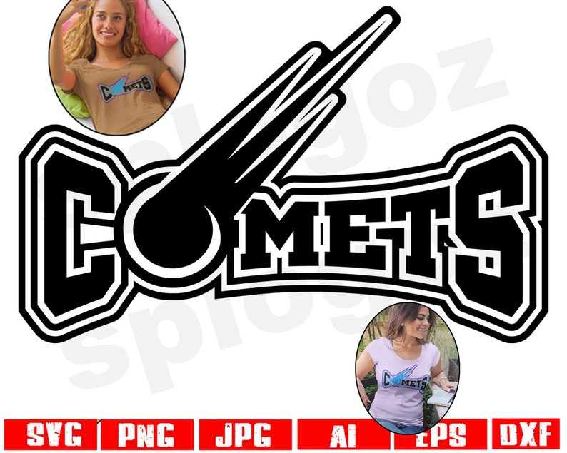 Comets Svg, Comet Svg, Comets Png, Comets Logo Svg, Comets School Svg, Comets Spirit Svg, Comets ...