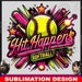 Hit Happens Softball PNG Sublimation File Custom Softball Team Logo ...