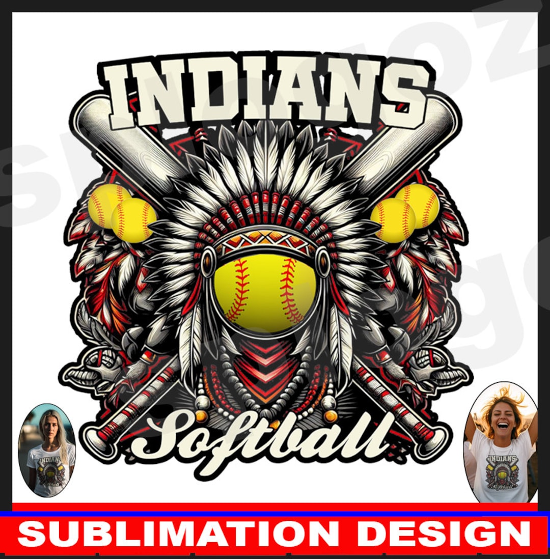 Indians Softball Png, Indians PNG, T-shirt Sublimation Png, Indians ...