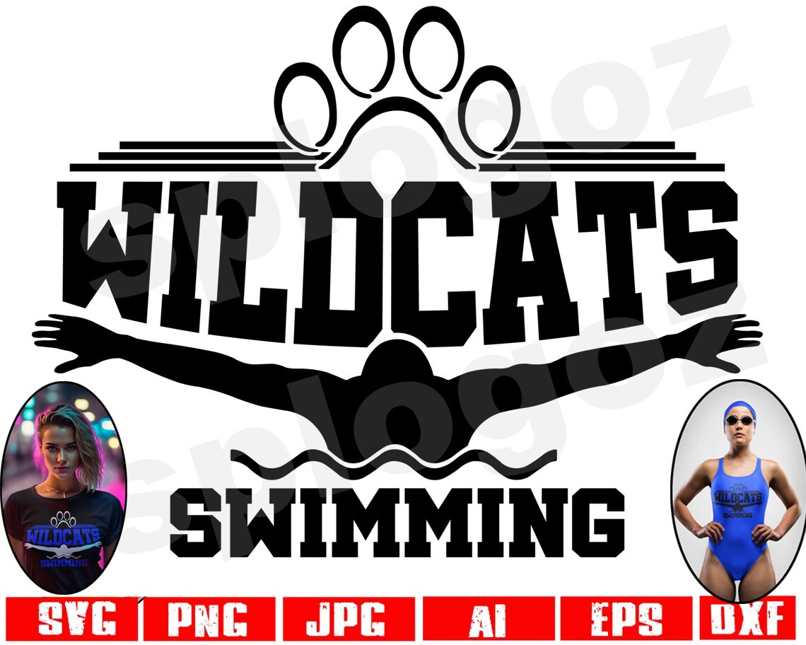 Wildcats Swimming Svg Wildcat Swimming Svg Wildcats Swimming Png ...