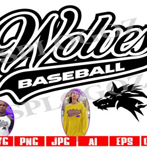 Wolves Baseball Svg, Wolves Svg File, Wolf Baseball Svg, Wolfs Baseball ...