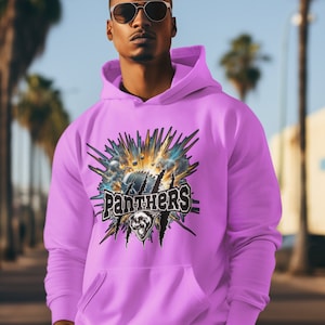Panthers Football Sublimation Png, Panthers Football PNG, T-shirt ...