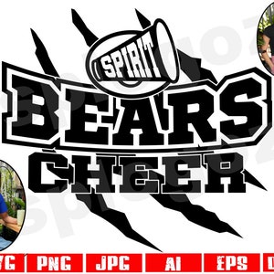 Bears Cheerleading Svg Bear Cheerleading Svg Bears Cheerleading Png ...