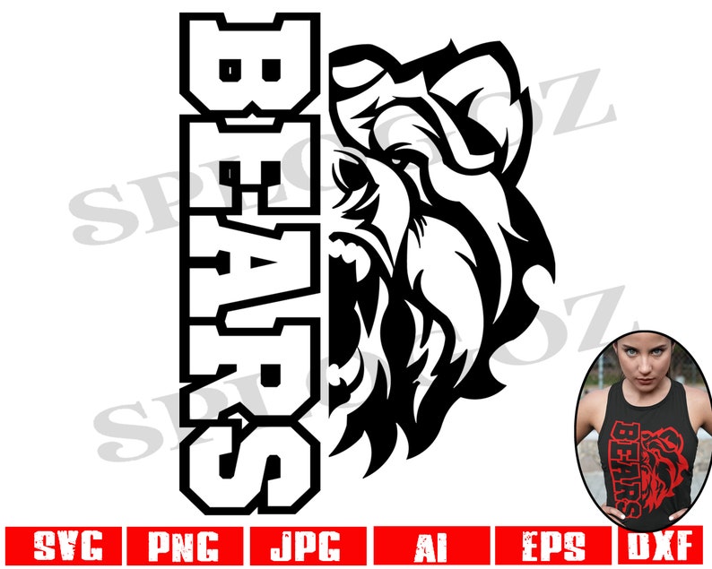 Bears Svg Bear Svg Bear Svg Silhouette Sports Svg Sports - Etsy