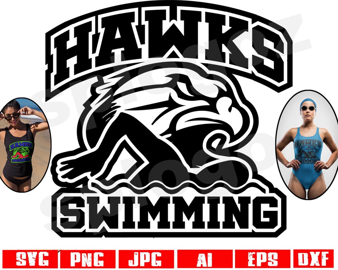 Hawks Swimming Svg Hawk Swimming Svg Hawks Swimming Svg Hawks Swim Svg ...