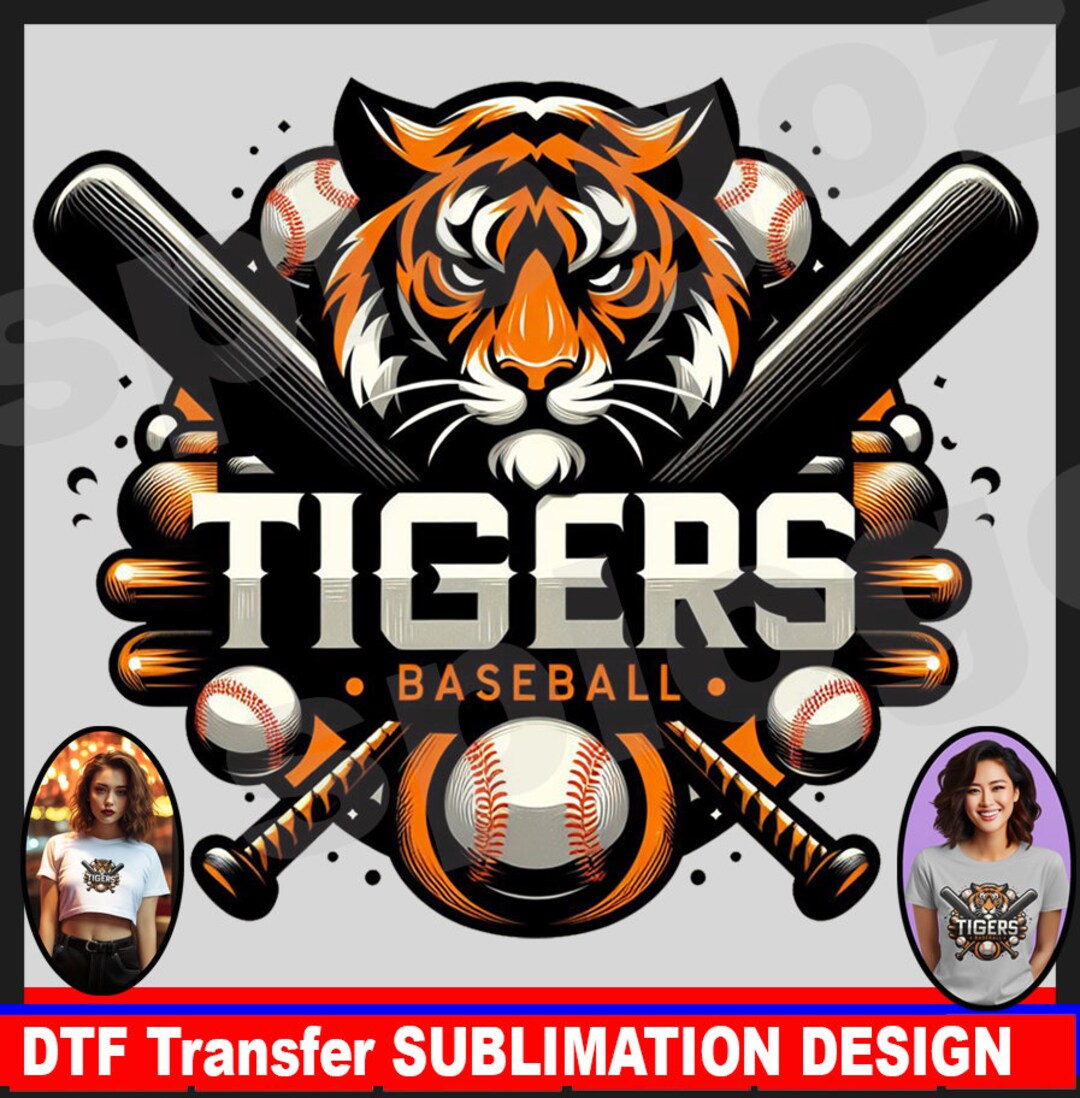 Tiger Baseball Sublimation Png, Tigers PNG, T-shirt Sublimation Png ...