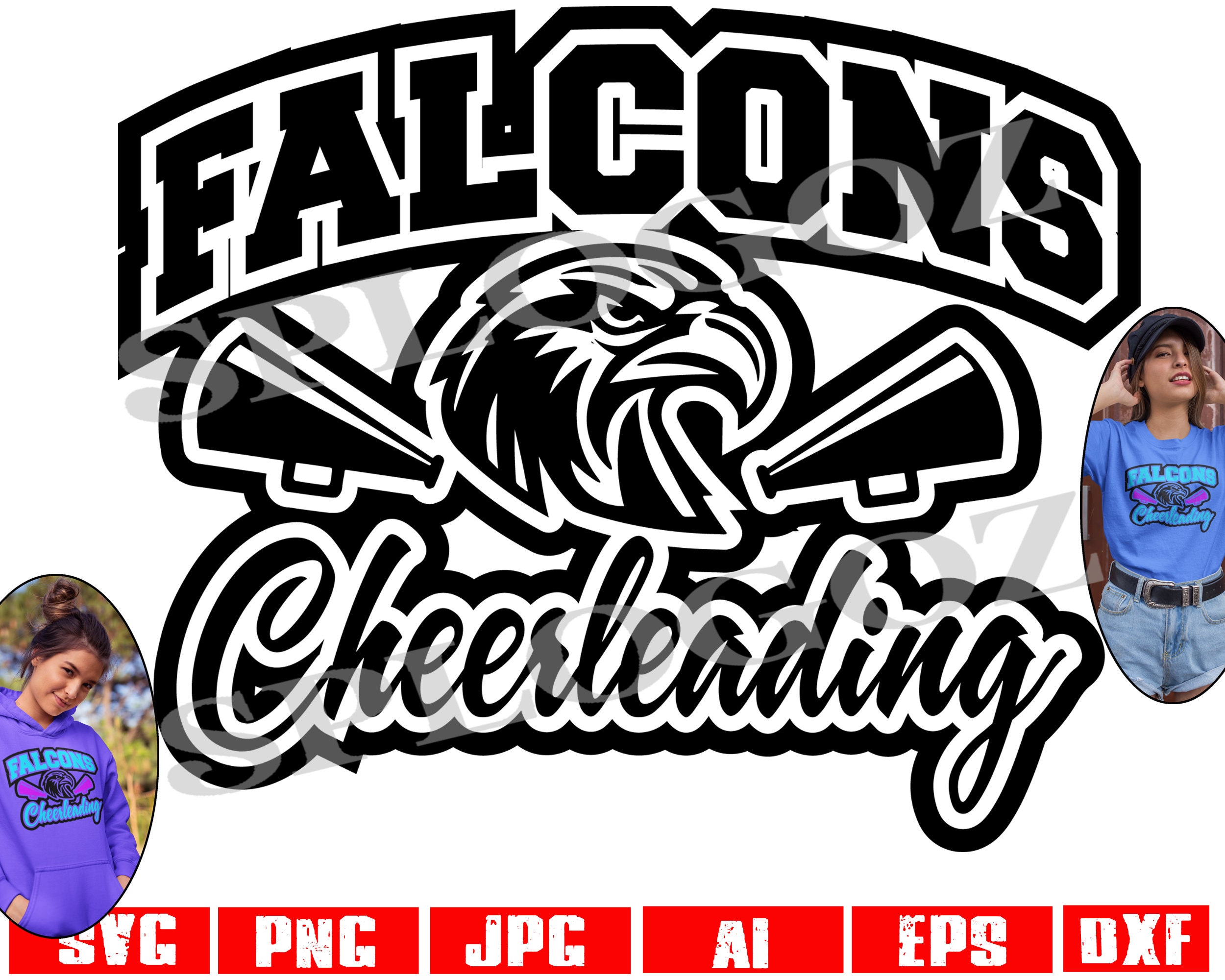 Falcon Cheerleading Svg Falcons Cheerleading Svg Falcons - Etsy