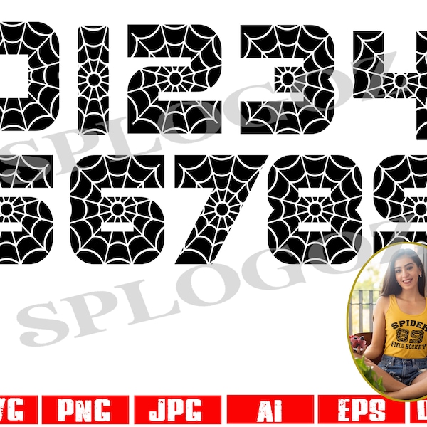 Spider Web Numbers - Etsy