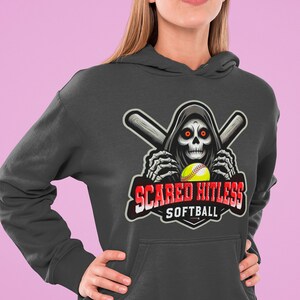 Scared Hitless Softball Png, Scared Hitless Custom Softball Logo ...