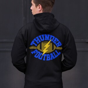 Thunder Football Svg Thunder Football Png Thunder Football Design ...