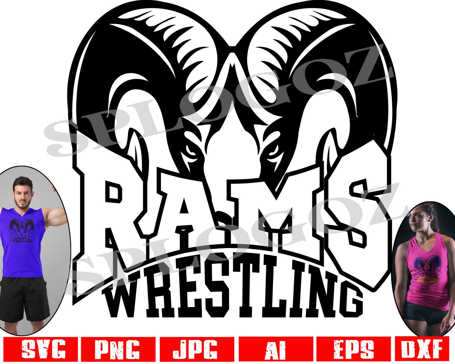 Rams Wrestling Svg, Ram Wrestling Svg, Rams Svg, Ram Svg, Rams ...