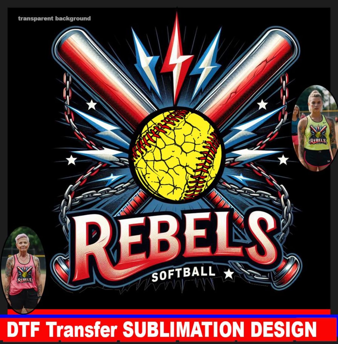 Rebels Softball Png, Rebels Custom Softball Logo, Sublimation Png ...