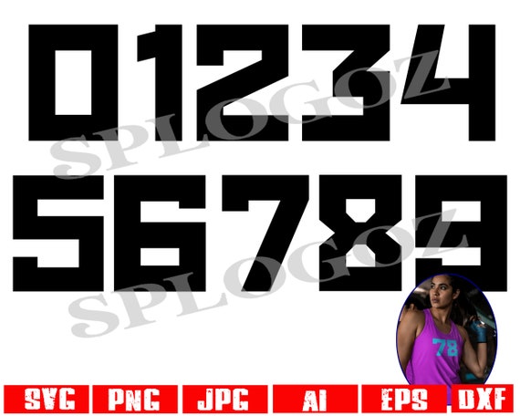 Jet Eye mind number font Sports Font School Font Digital | Etsy