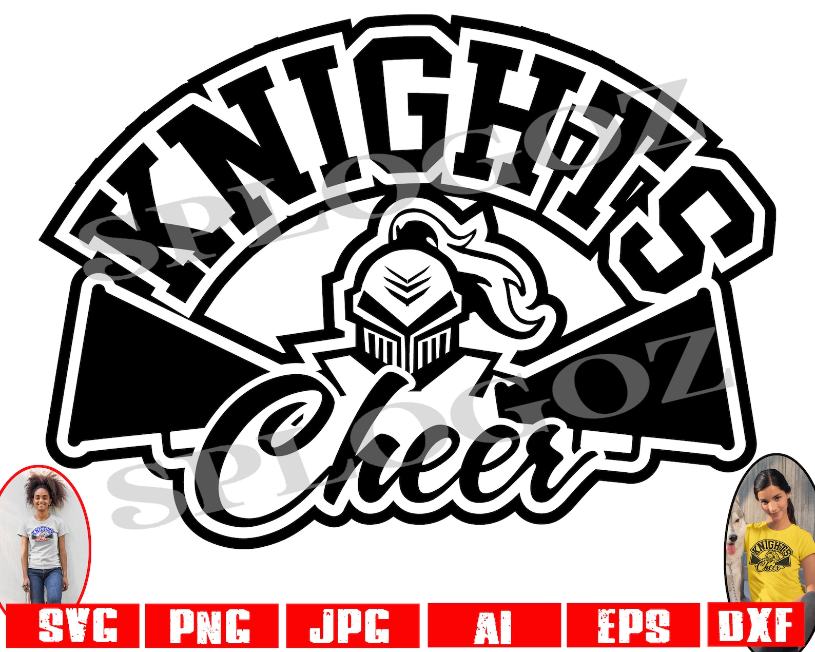 Knights Cheer Svg, Knight Cheer Svg, Knights Cheerleading Svg, Knight ...