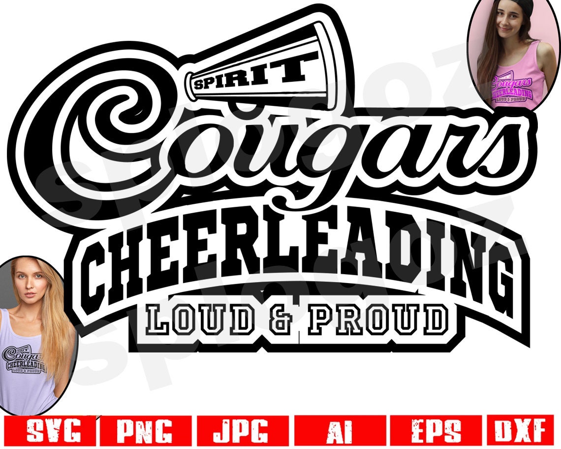 Cougars Cheerleading Svg Cougar Cheerleading Svg Cougars - Etsy