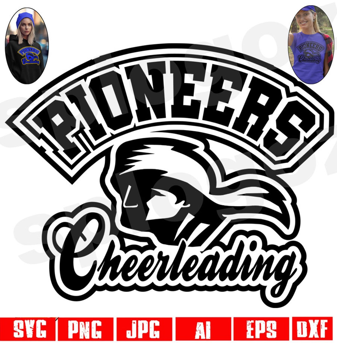 Pioneers Cheerleading Svg Pioneer Cheerleading Svg for School Spirit ...