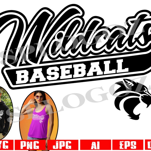 Wildcat Baseball Svg - Etsy