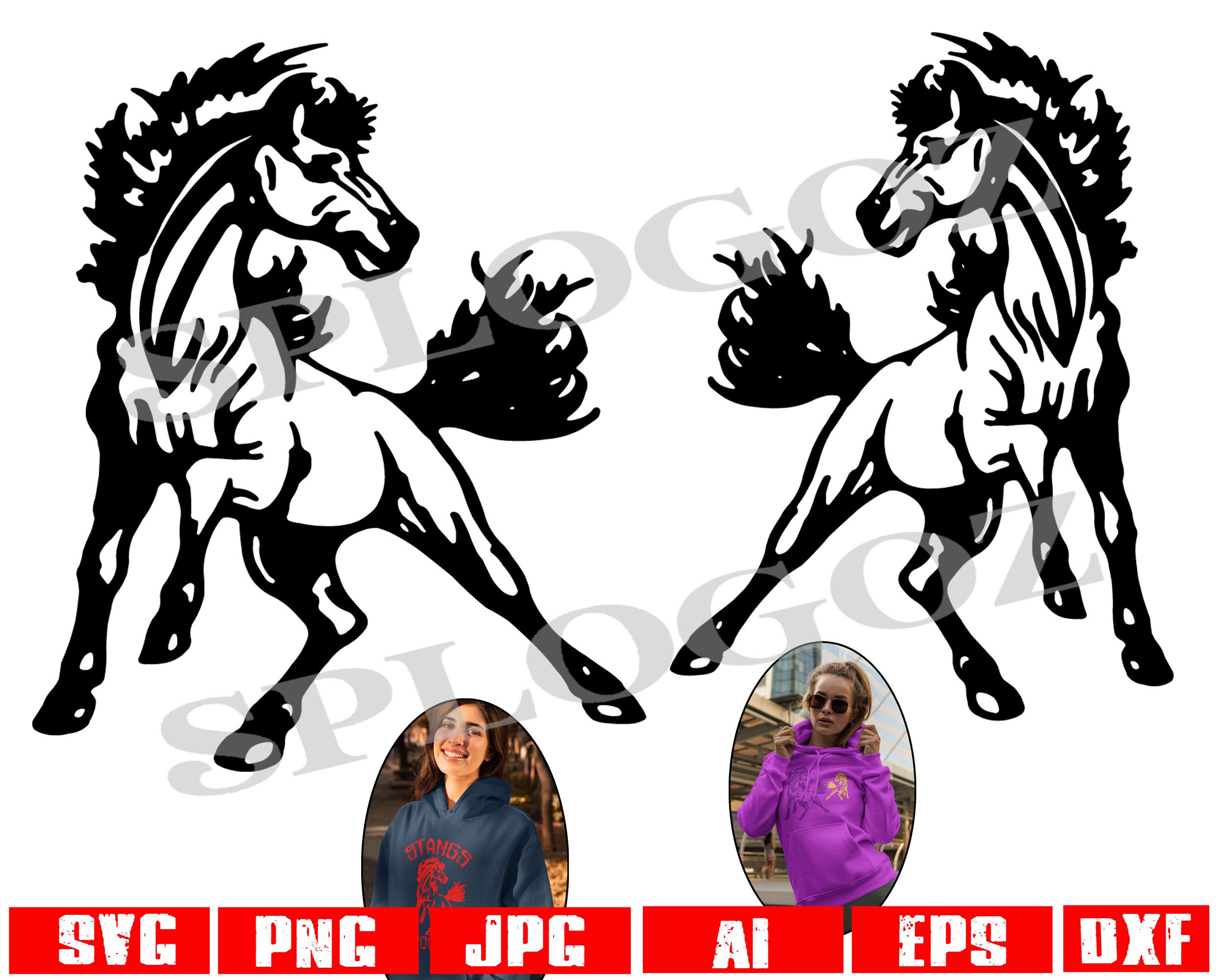 Mustangs Svg Mustang Svg Bronco Svg Broncos Svg Broncos - Etsy