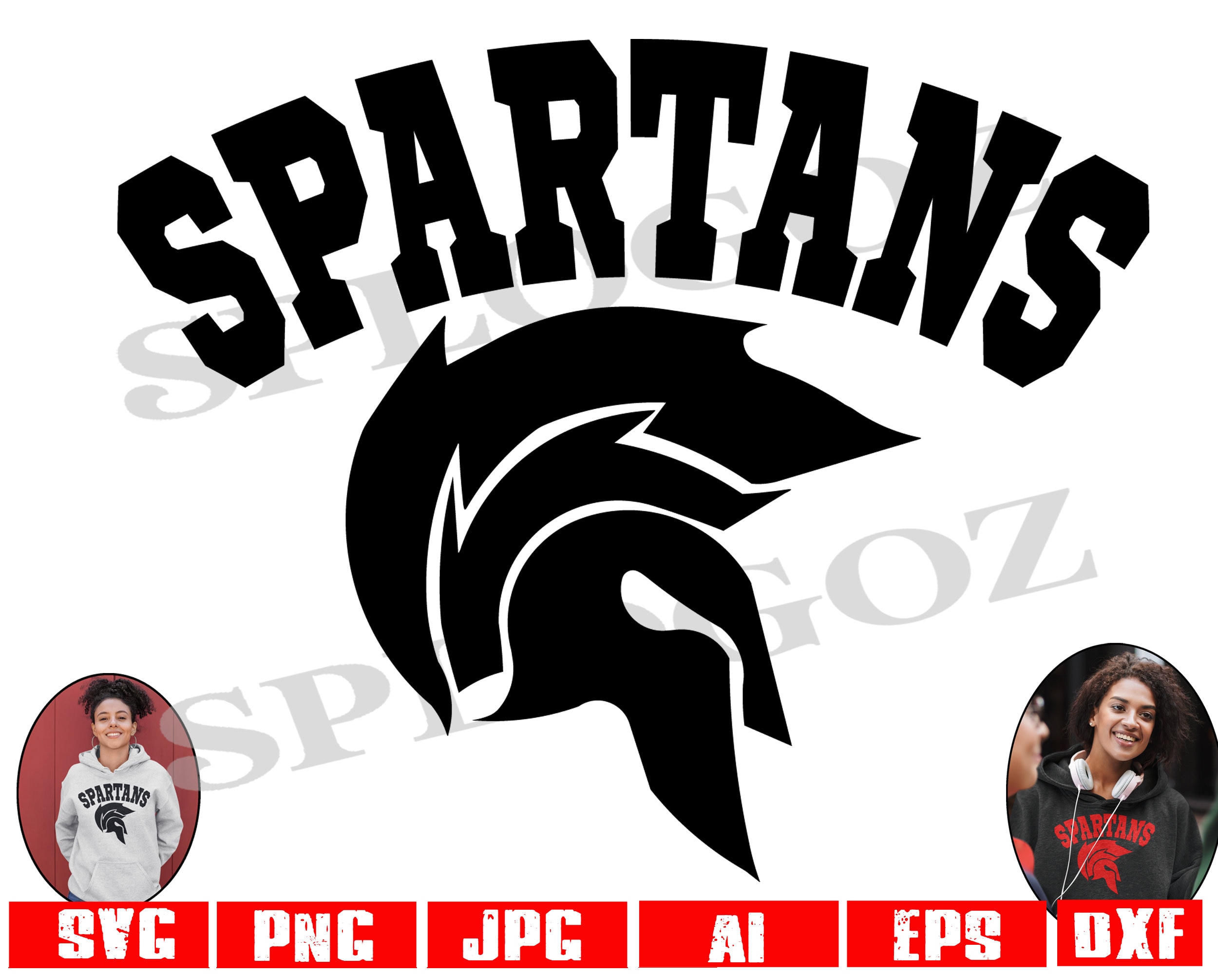 Spartans Svg Spartan Svg Spartons Mascot Logo School Spirit | Etsy UK