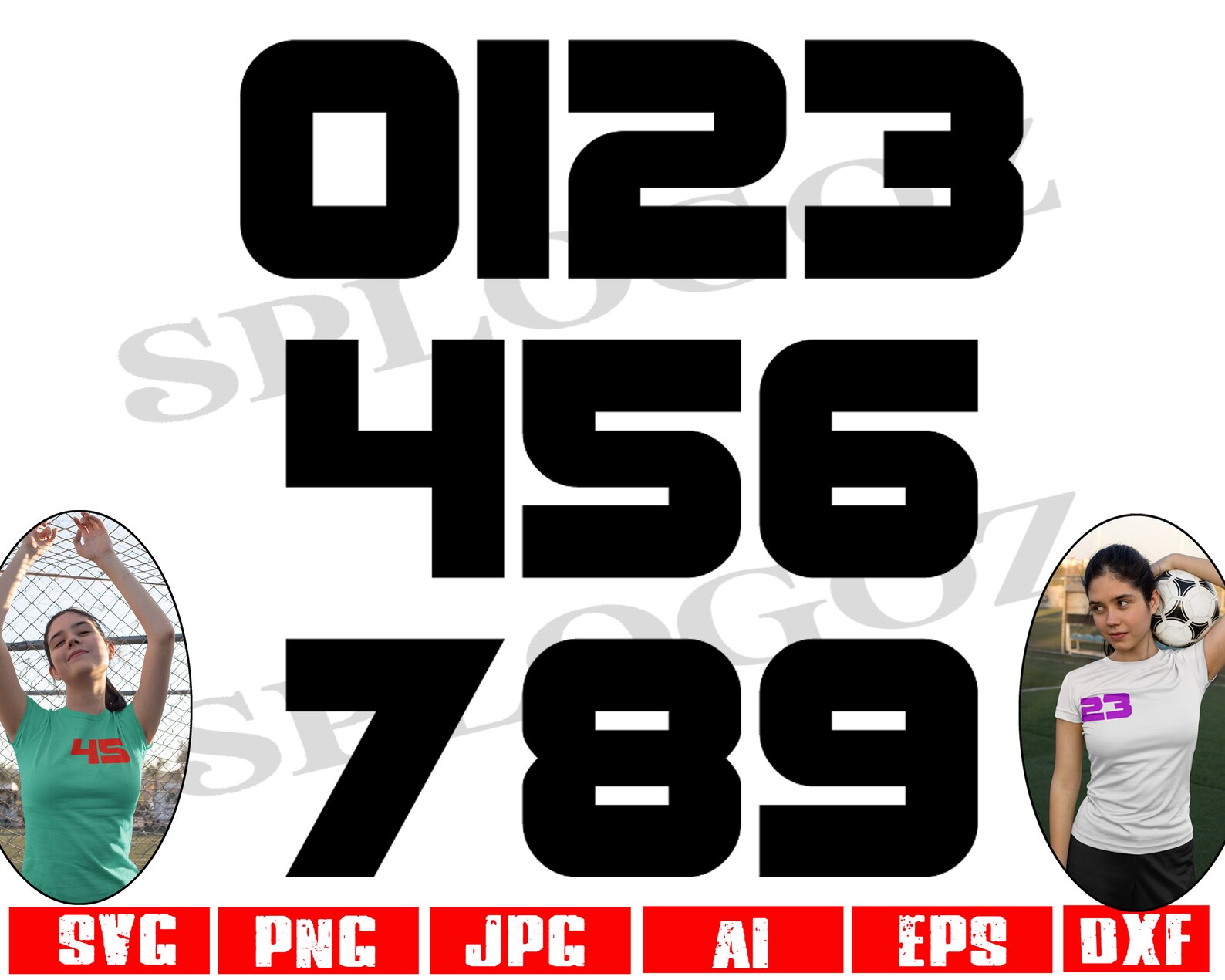 Sports Jersey Font Clipart Varsity Numbers and A Team Clip - Etsy