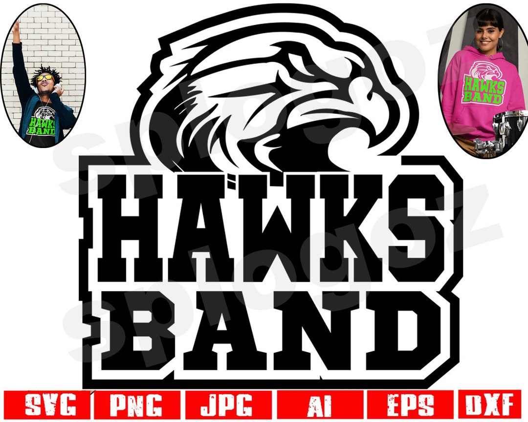 Hawks Band Svg Hawk Band Svg Hawks Band Png Hawk Svg Hawks Svg Hawks ...