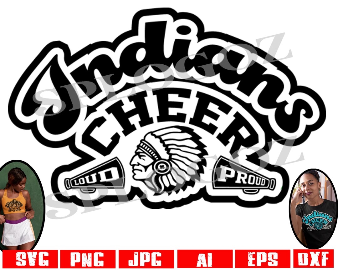 Indians Cheerleading Svg, Indian Cheerleading Svg, Indian Cheer Svg ...