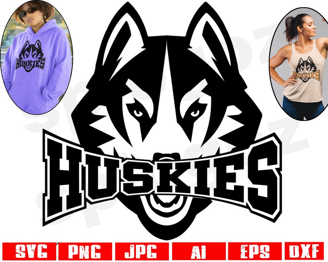 Huskies Mascot Cricut Svg File Digital School Logo Design Husky Dog ...
