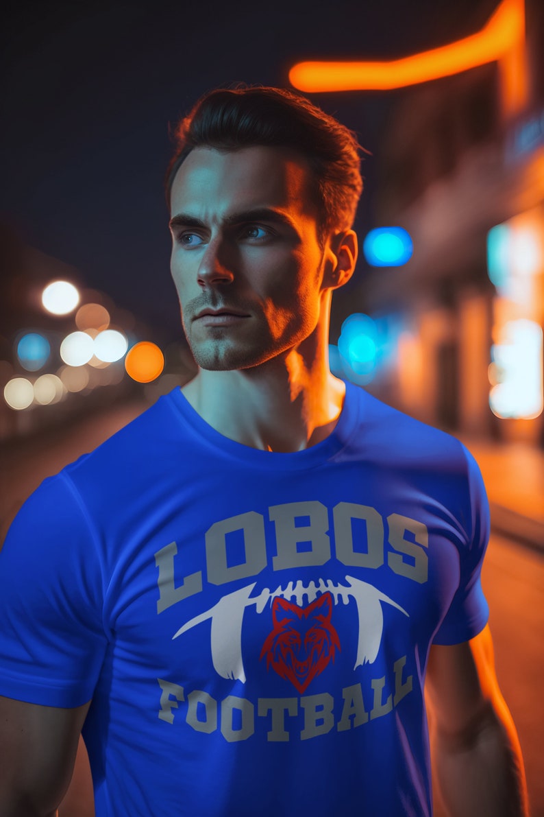 Lobos Football Svg School Mascot Design Lobo Football Svg School Spirit ...