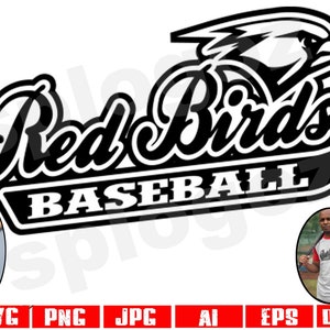 Red Birds Baseball Svg Red Bird Baseball Svg Redbirds Svg Redbird Svg ...