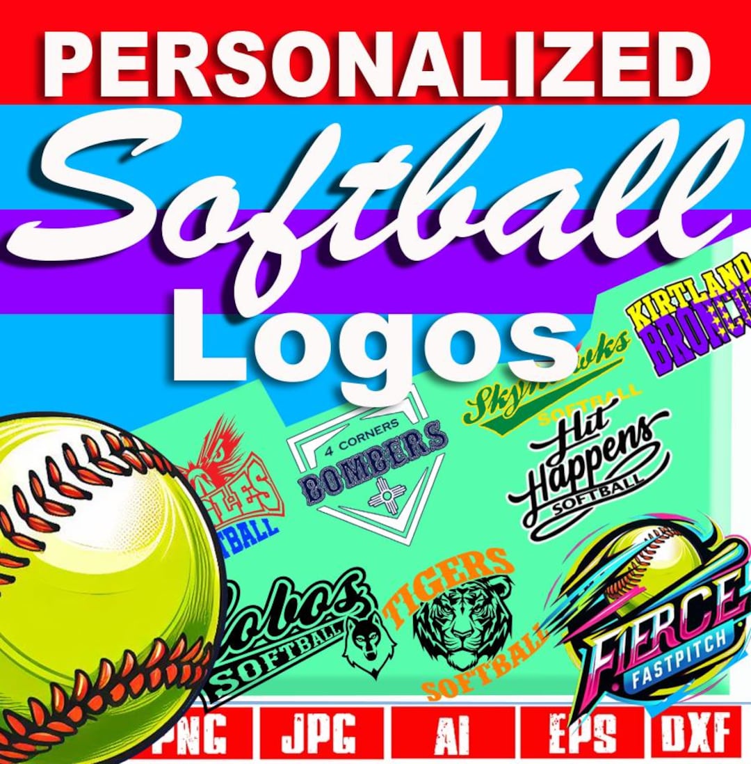 Personalized Softball Custom Logo Design Logo Design for Sports Custom ...