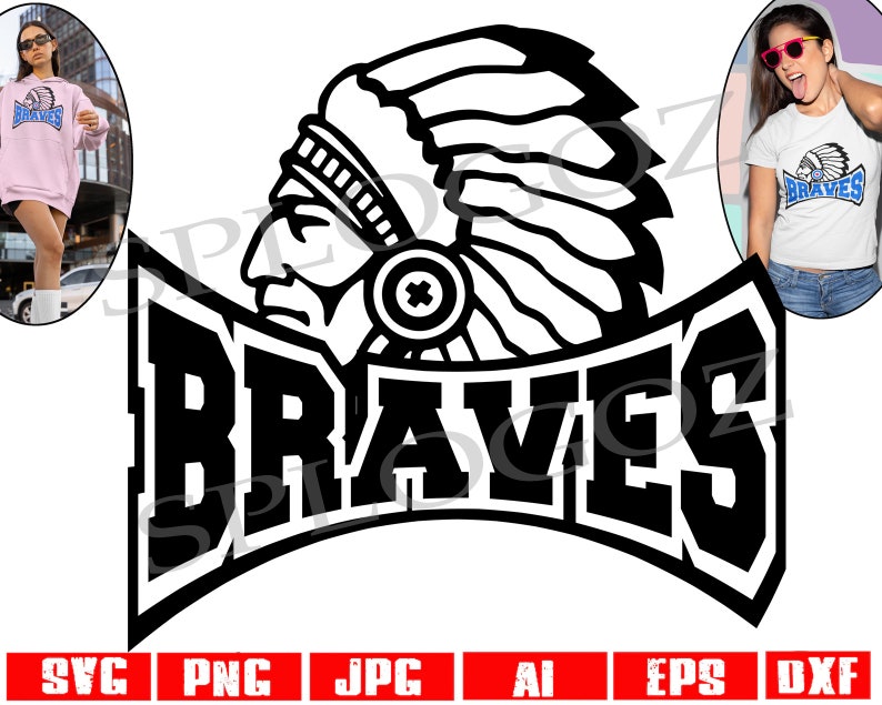 Braves Svg, Brave Svg, Braves Mascot Svg, Braves Png, Brave Png, Braves ...