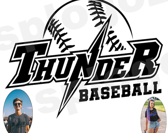 Thunder Baseball Svg, Baseball Svg Thunder Svg, Thunder Team Svg ...