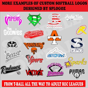 Personalized Softball Custom Logo Design Logo Design for Sports Custom ...
