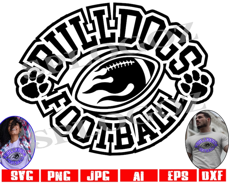 Bulldog Football Bulldogs Football Svg Bulldog Svg Bulldogs - Etsy