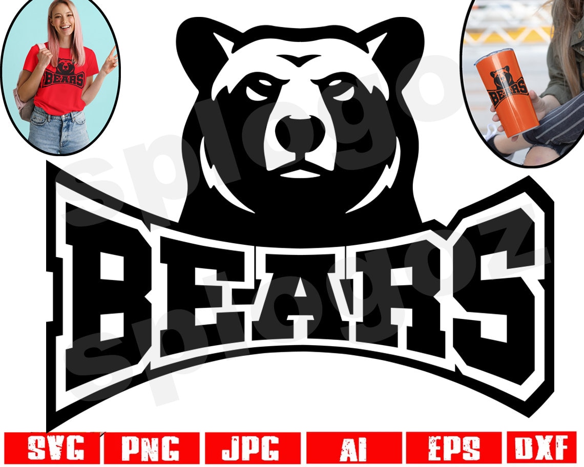 Bears Svg, Bear Svg, Bears Mascot Svg, Bears Png, Bears School Svg ...